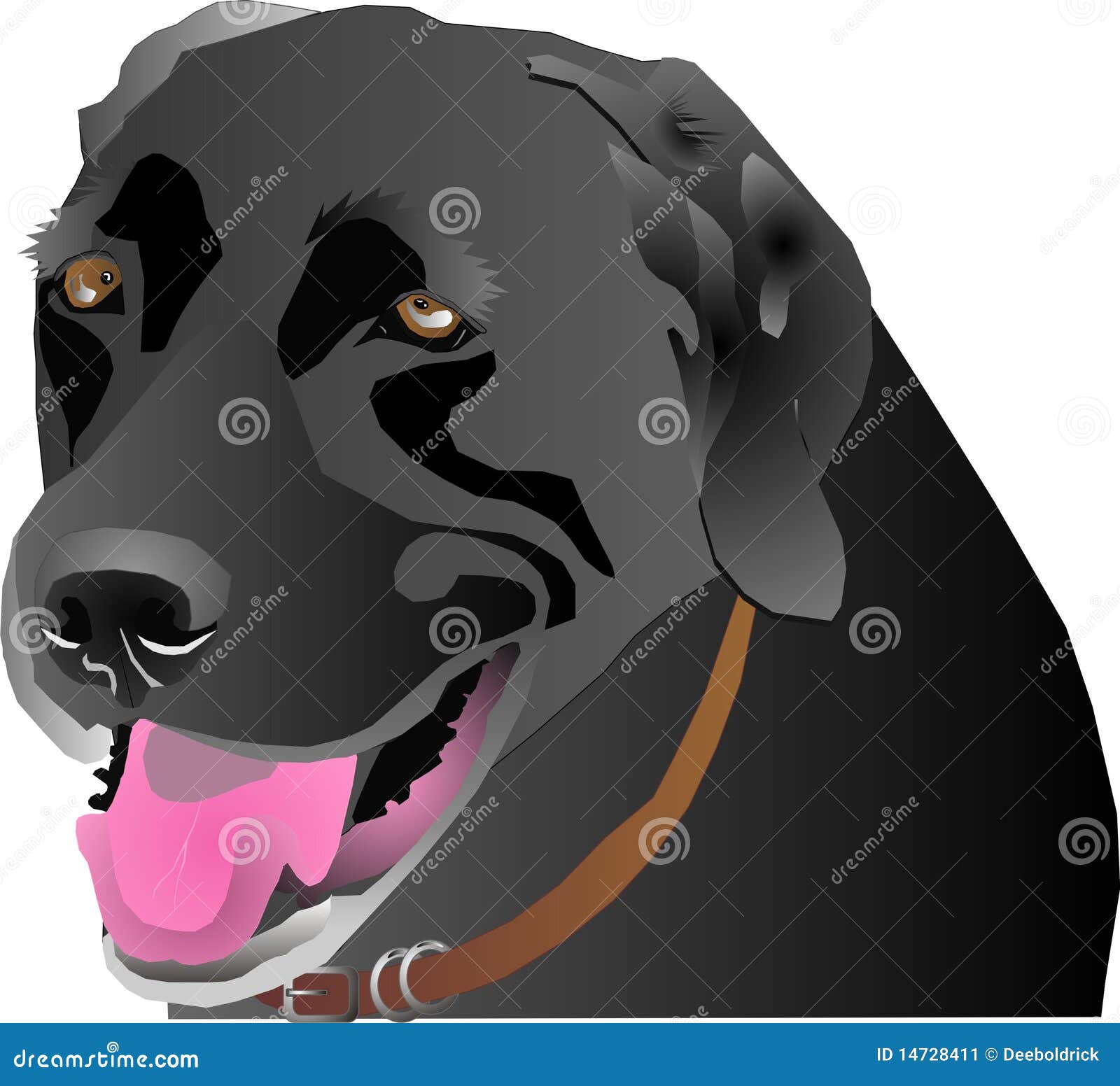 Black Labrador profile stock vector. Illustration of black - 14728411