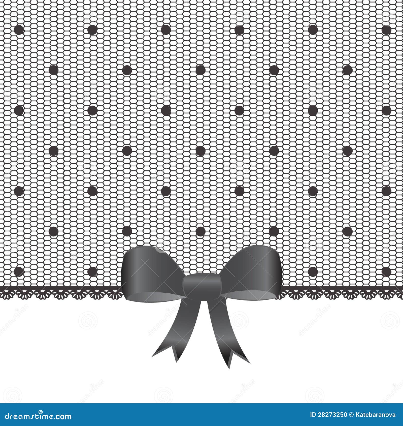 Black Lace Background with Ribbon Stock Illustration - Illustration of ...