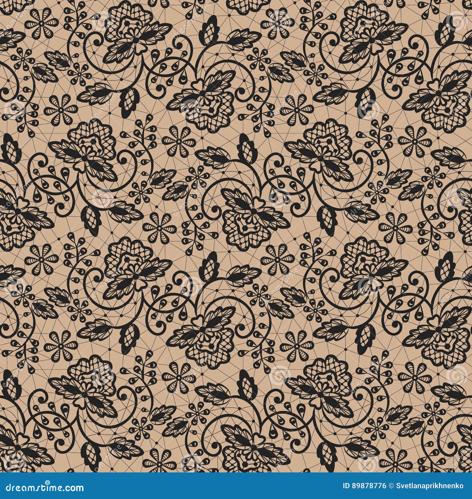 Black lace background stock vector. Illustration of silhouette - 89878776