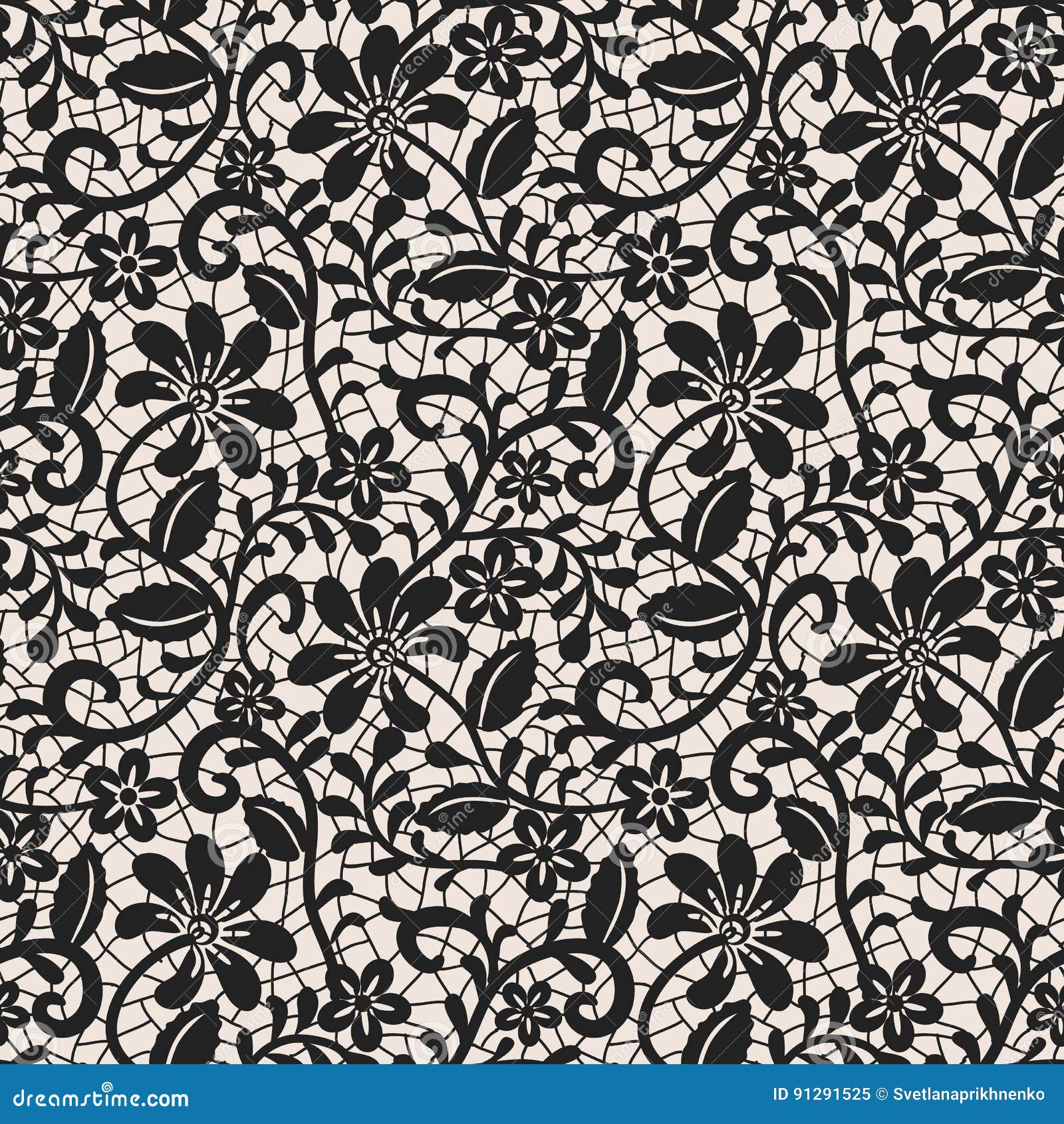 Black lace background stock vector. Illustration of vintage - 91291525
