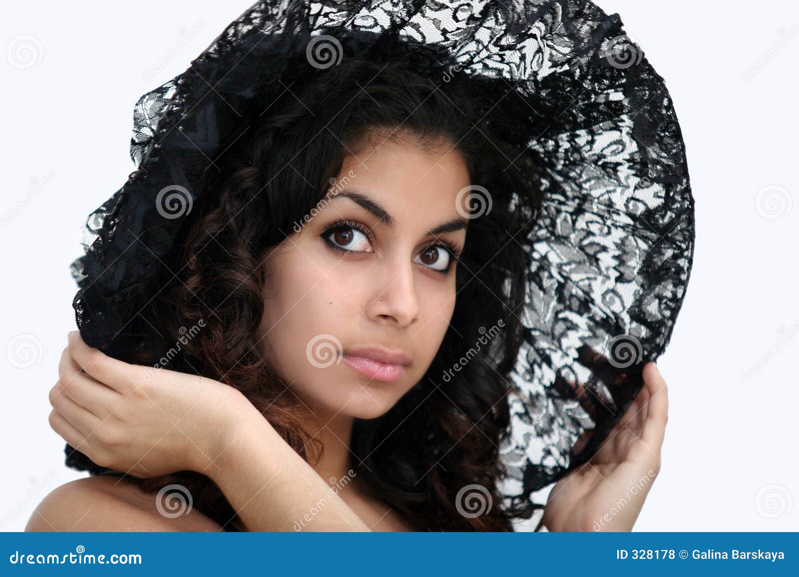 Black lace beauty stock photo. Image of beautiful, gorgeous - 328178