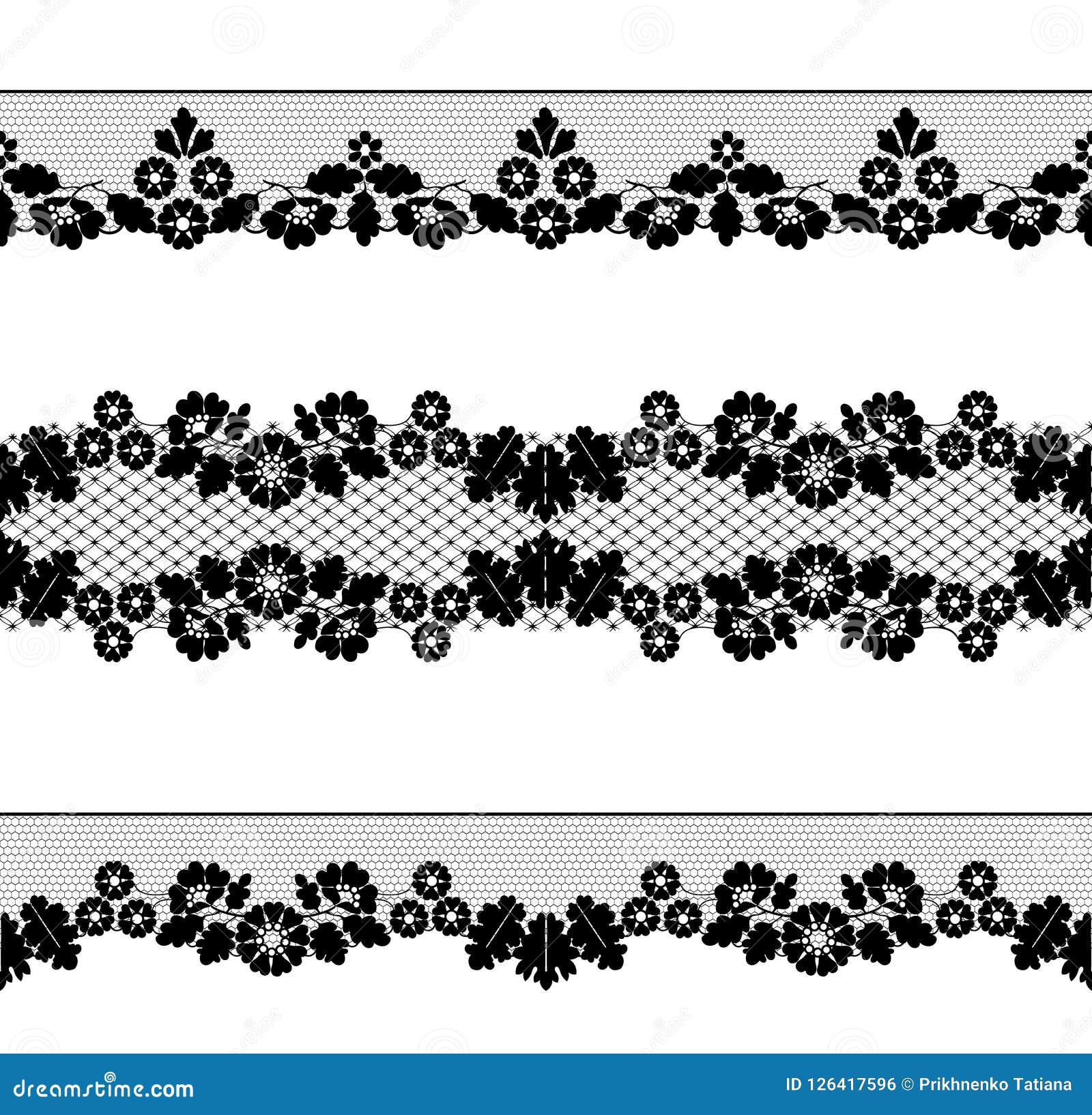 Black Lace Border Clipart