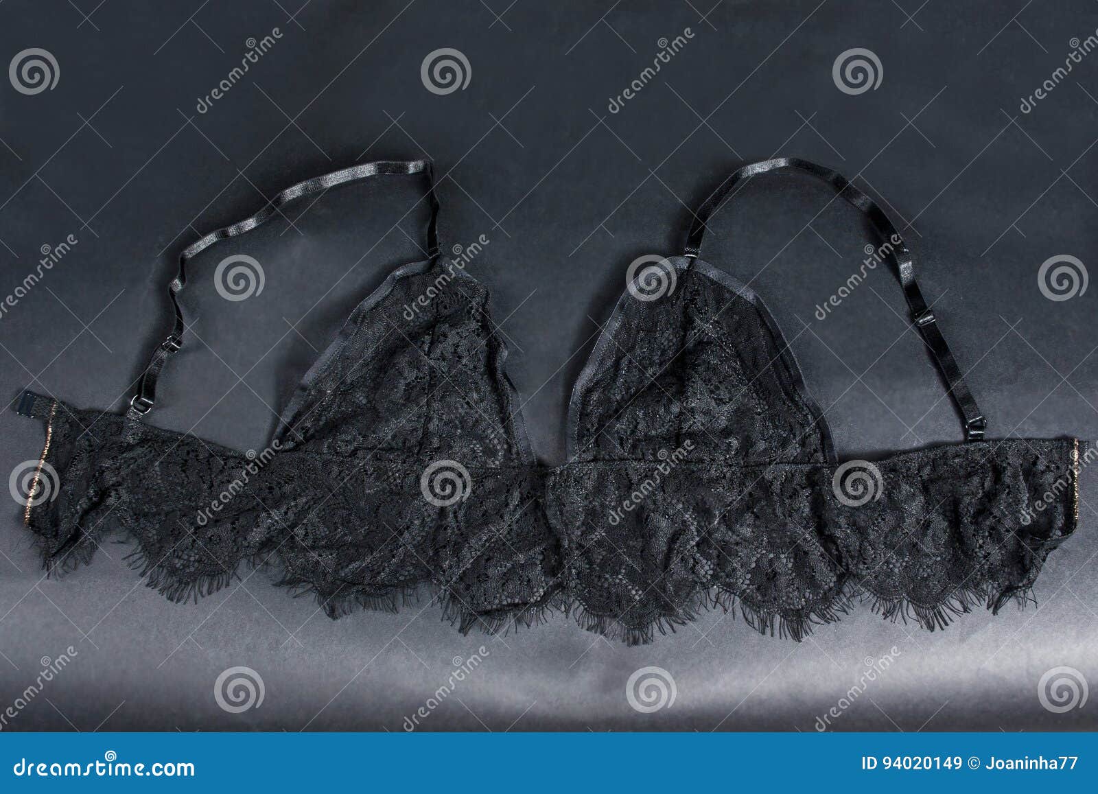 Black lace bra. Top view stock image. Image of lace, garment - 94020149
