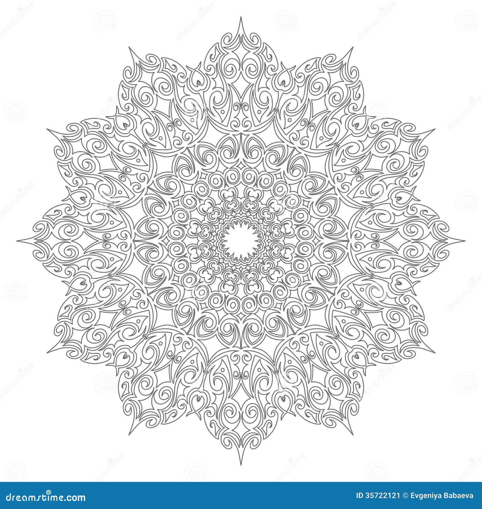 Black lace circle. stock vector. Illustration of abstract - 35722121