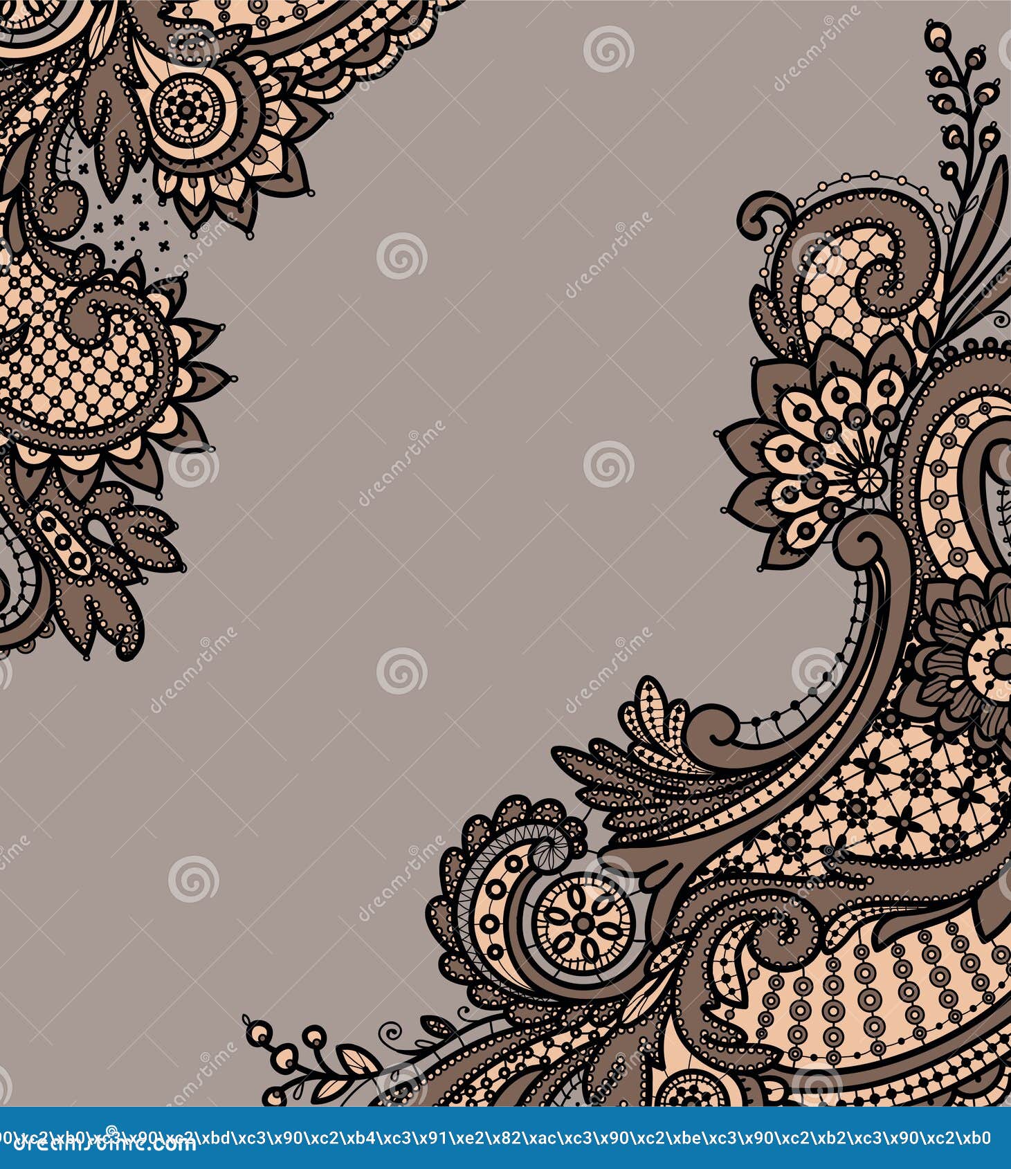 Black Lace. Corners stock vector. Illustration of corners - 54023660