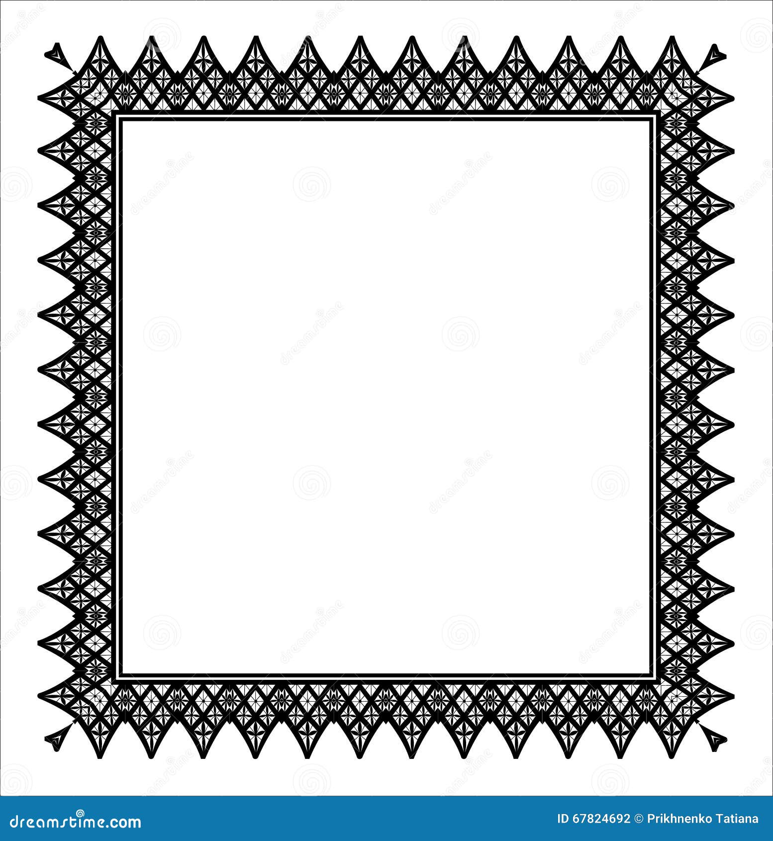 Black lace frame stock vector. Illustration of decorative - 67824692
