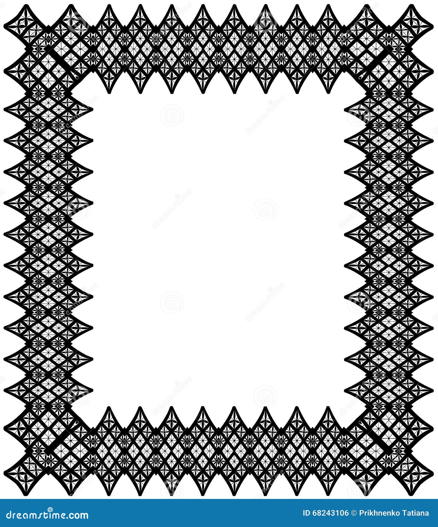 Black lace frame stock vector. Illustration of classic - 68243106
