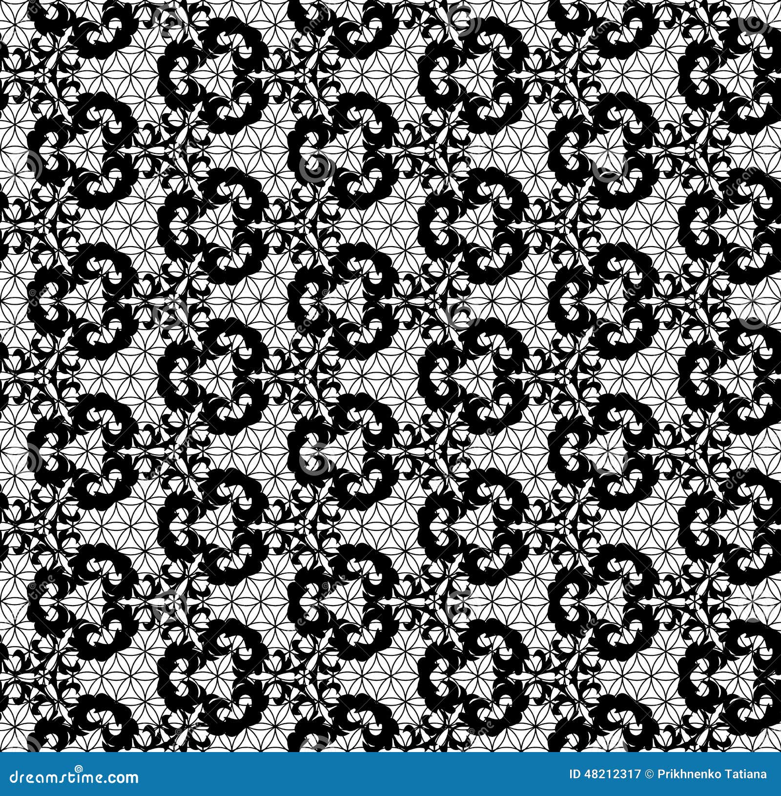 Black lace pattern stock vector. Illustration of textile - 48212317