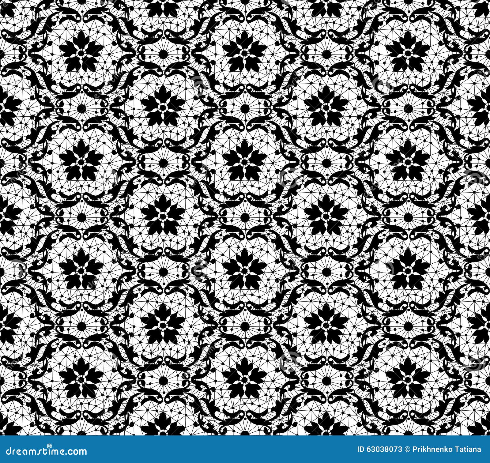 Black lace pattern stock vector. Illustration of decorative - 63038073