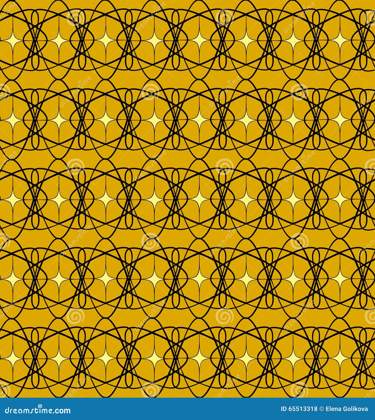 Black Lace Pattern with Yellow Squares Stock Vector - Illustration of ...