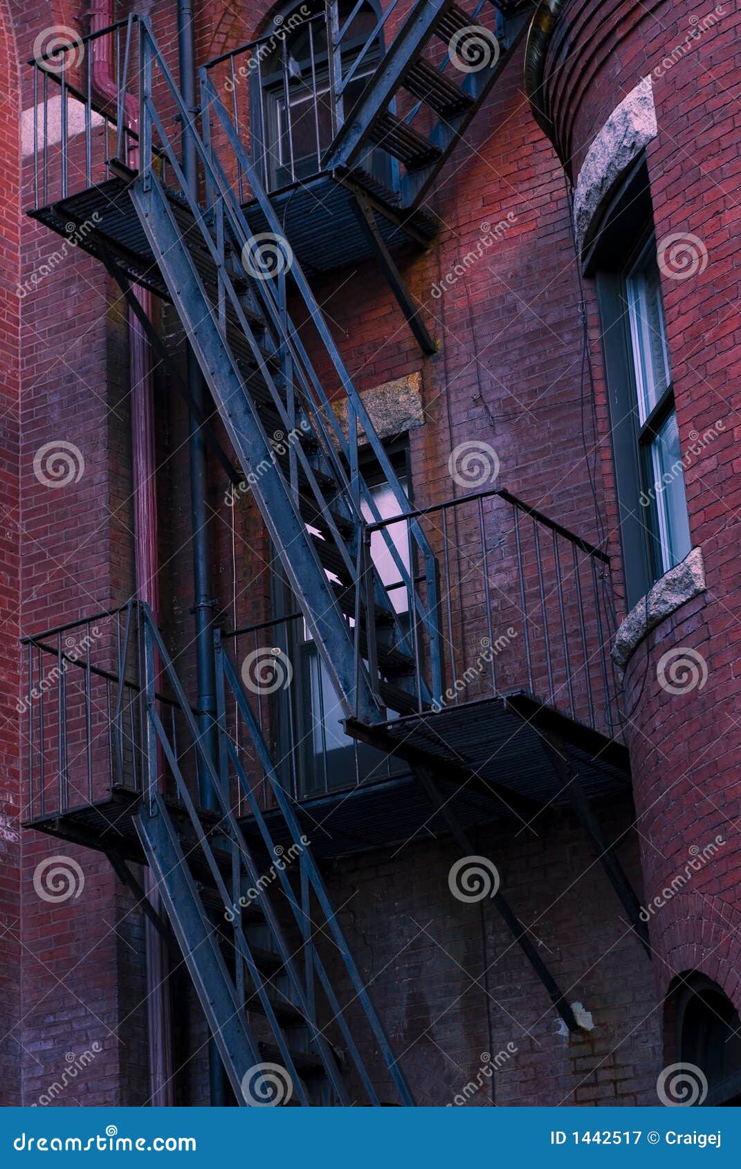 Black ladder down stock image. Image of climb, boston - 1442517