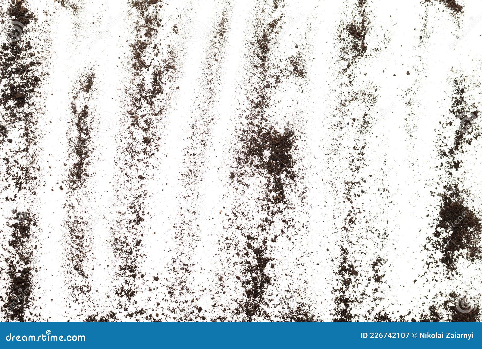 Black Land for Plant Isolated on White Background Stock Image - Image ...