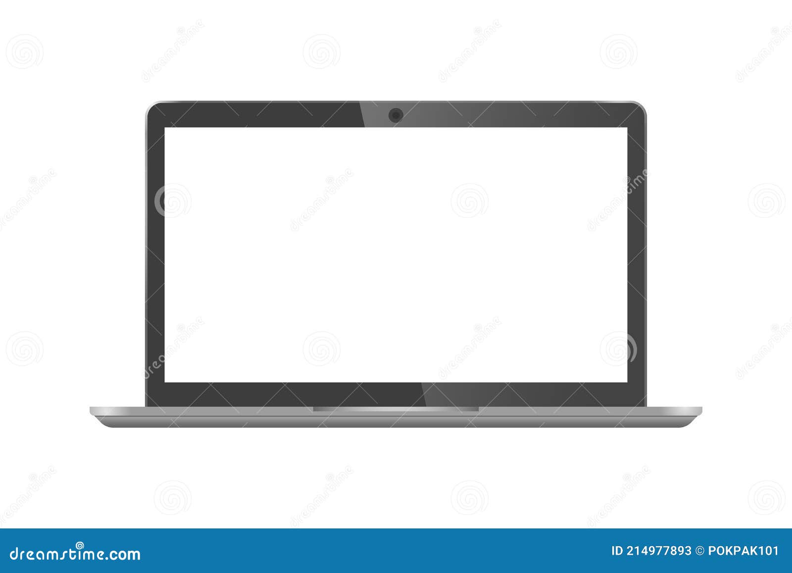 Black laptop blank screen stock vector. Illustration of isolated ...