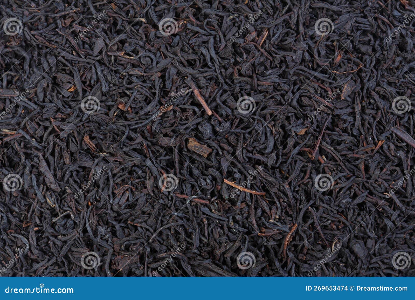 Black Large-leaf Tea As a Background. Texture of Dry Black Tea Leaves ...