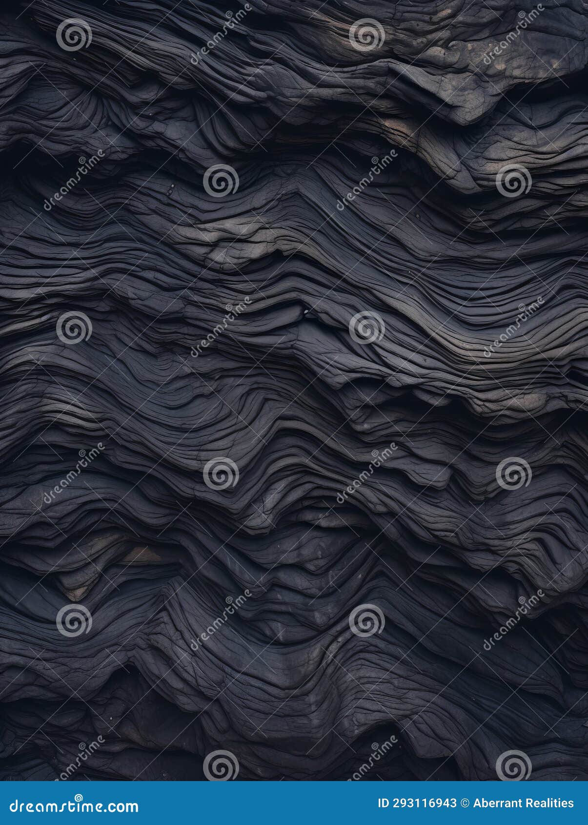 Black Lava Rock with Wavy Lines on it Stock Illustration - Illustration ...