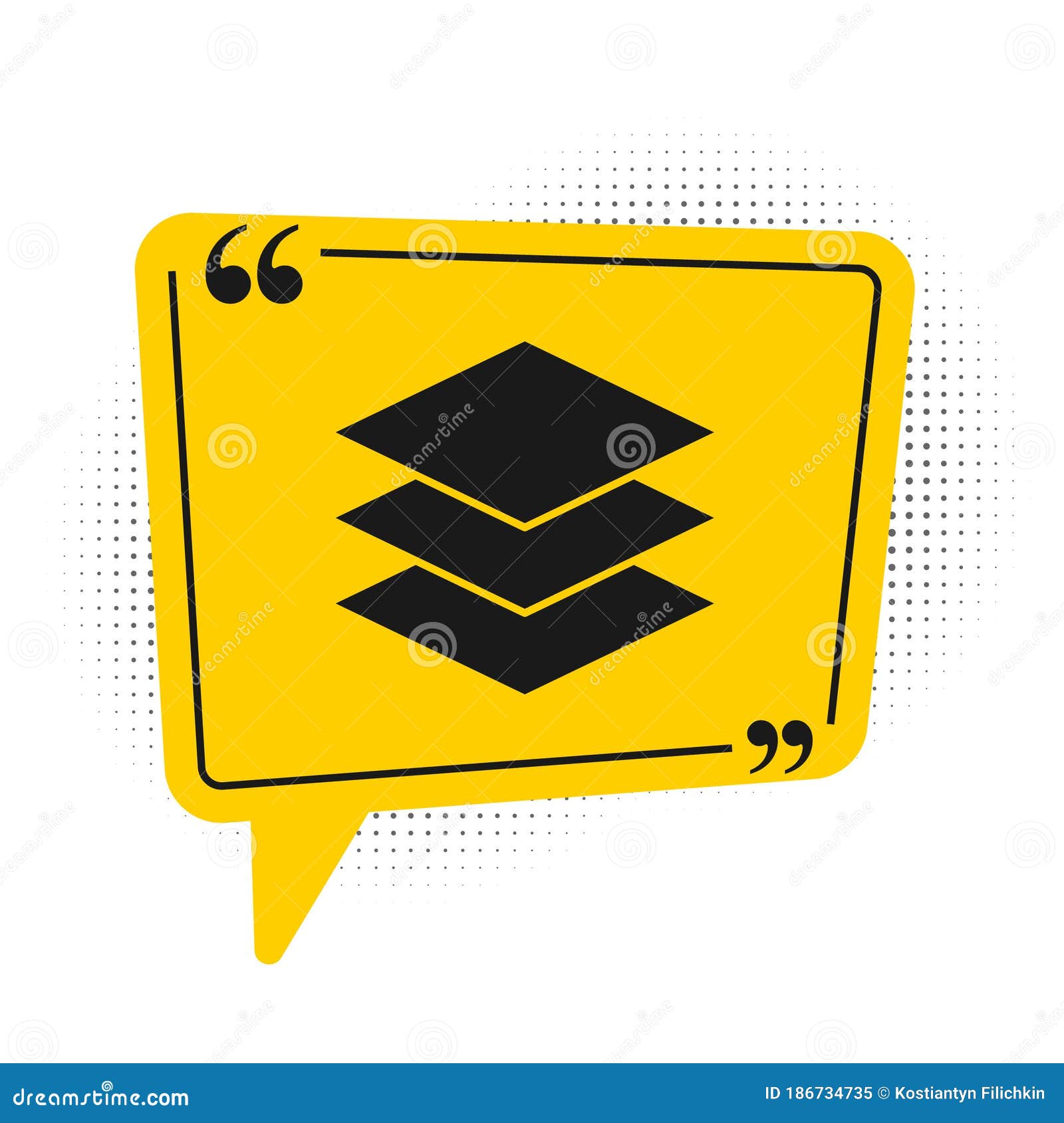 Black Layers Clothing Textile Icon Isolated on White Background ...