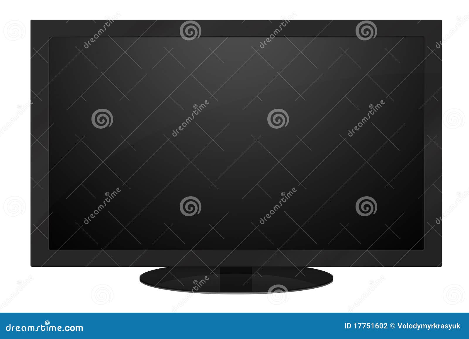 Black LCD TV stock illustration. Illustration of modern - 17751602