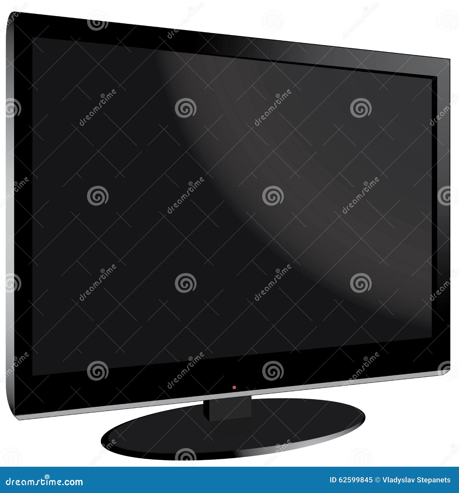 Black LCD TV stock vector. Illustration of icon, movie - 62599845