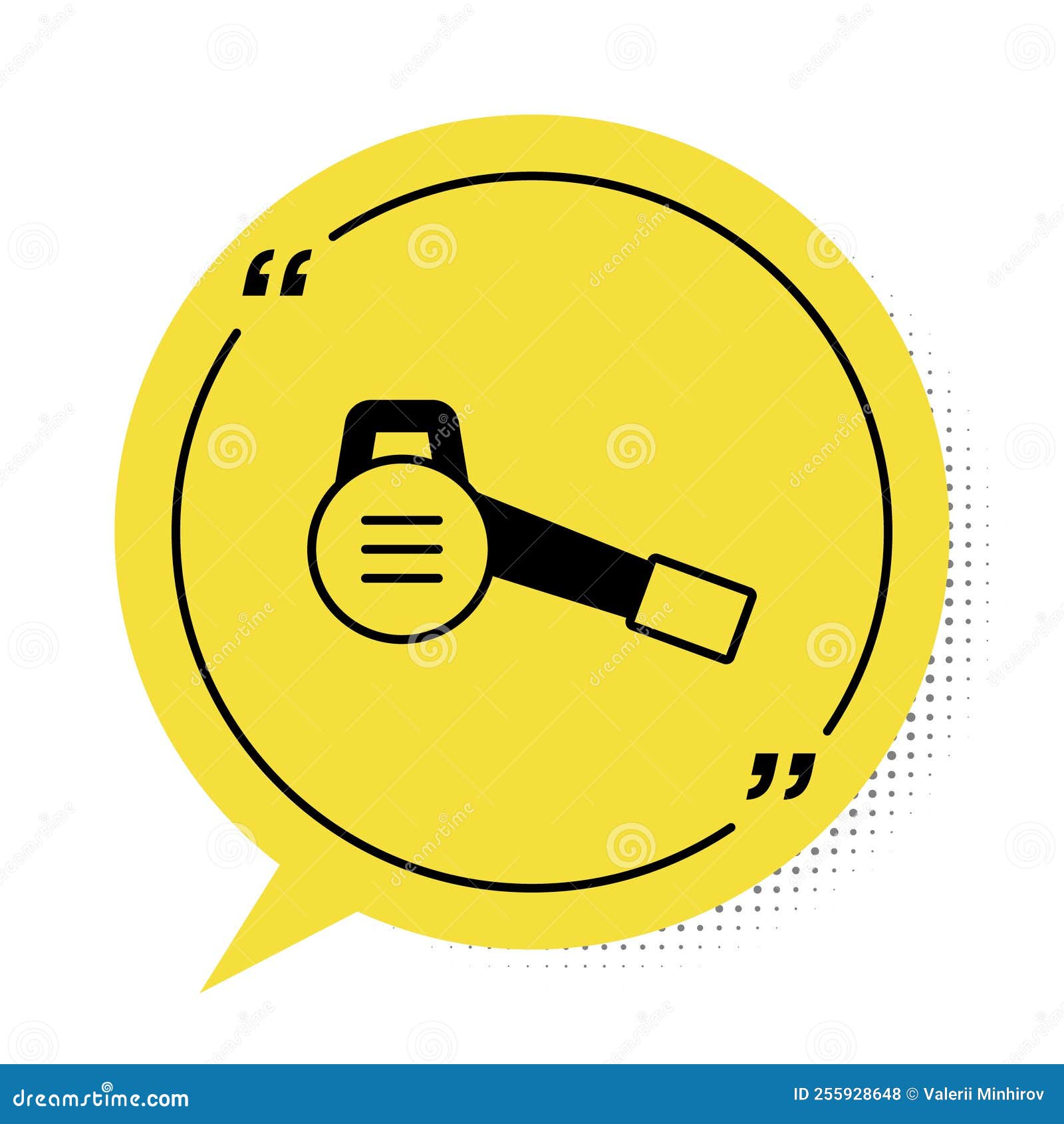 Black Leaf Garden Blower Icon Isolated on White Background. Yellow ...