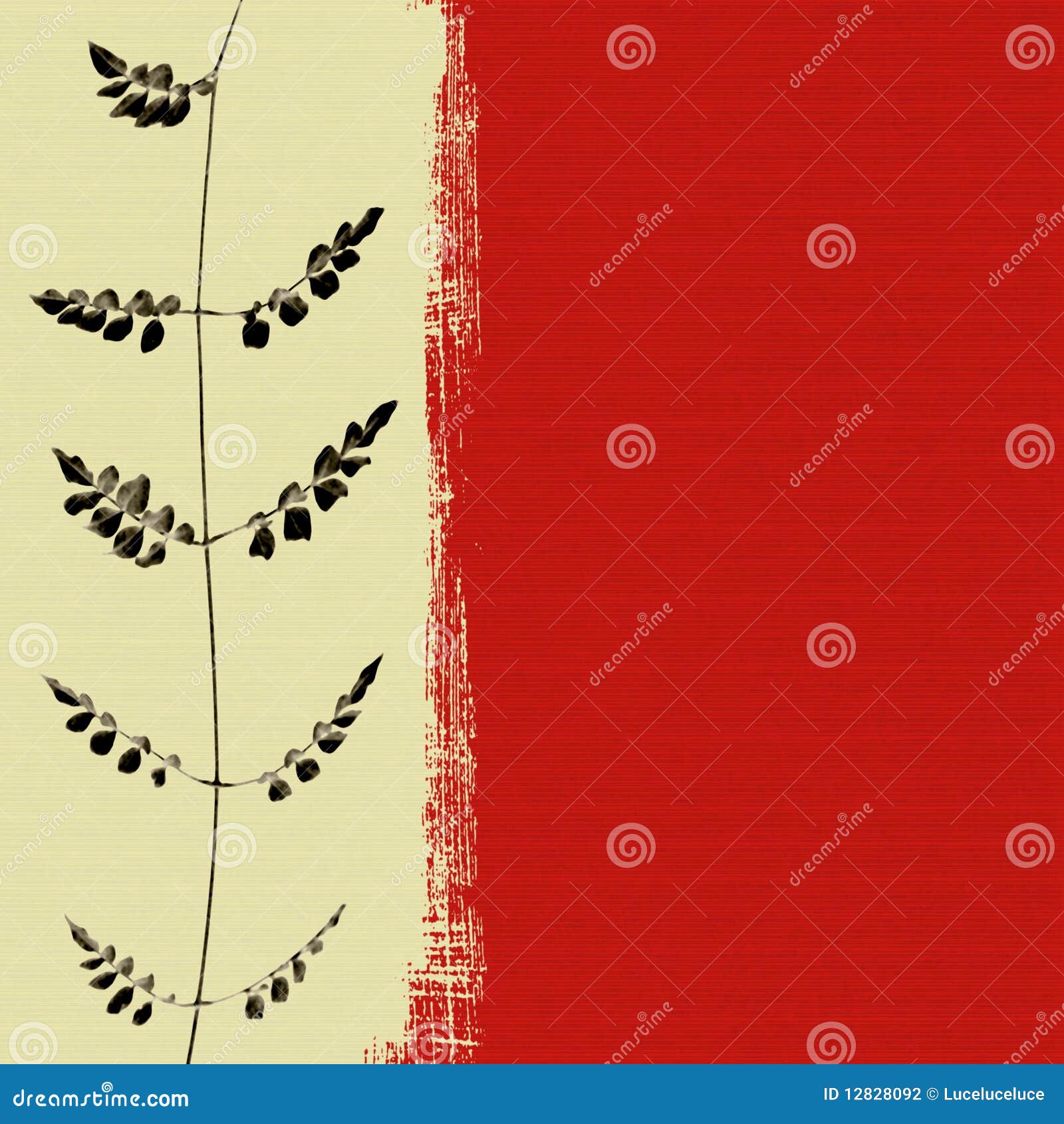 Black Leaf On Red Box Background Stock Photo - Image of natural, canvas ...