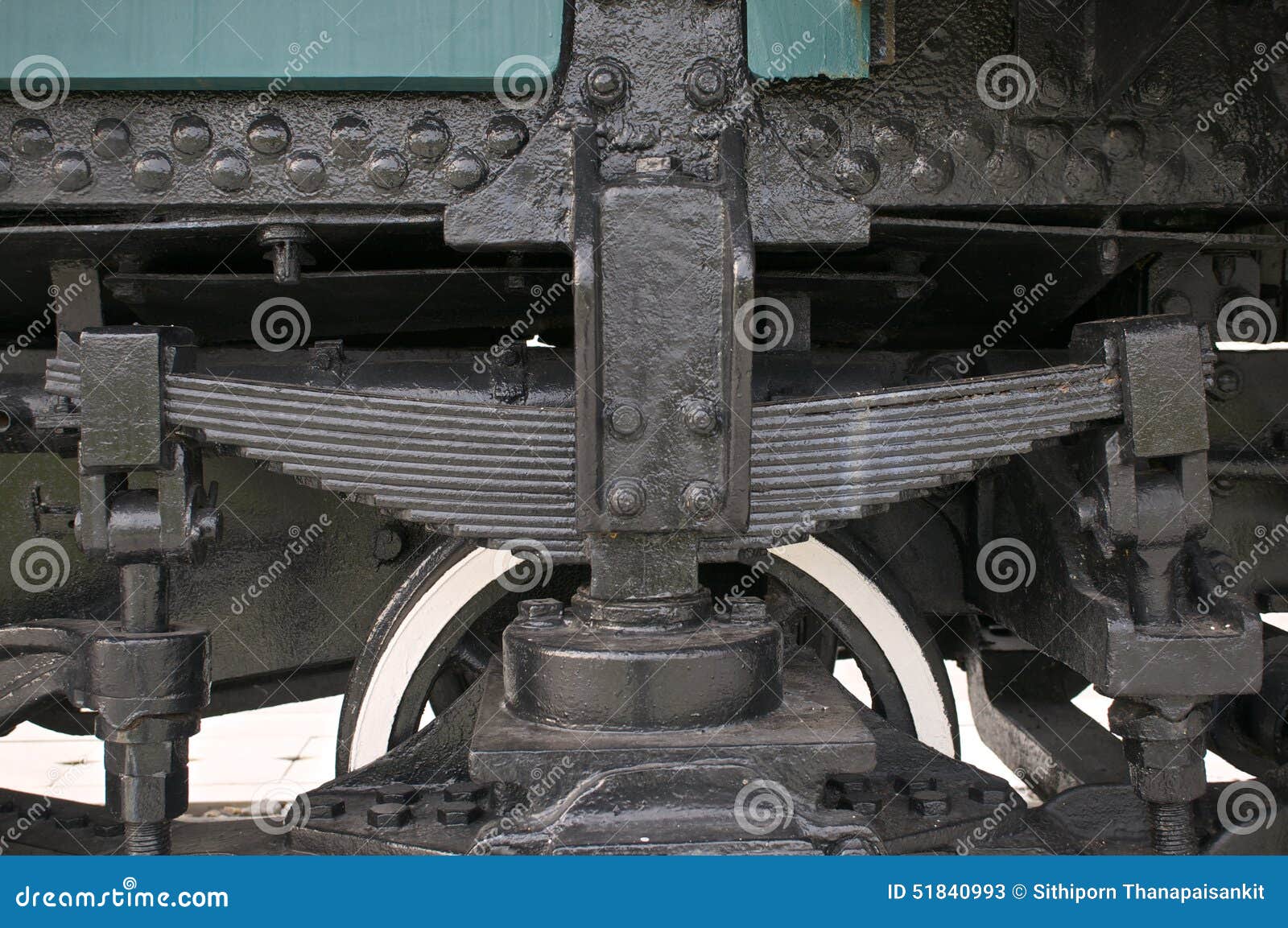 Black leaf spring of train stock image. Image of steel - 51840993