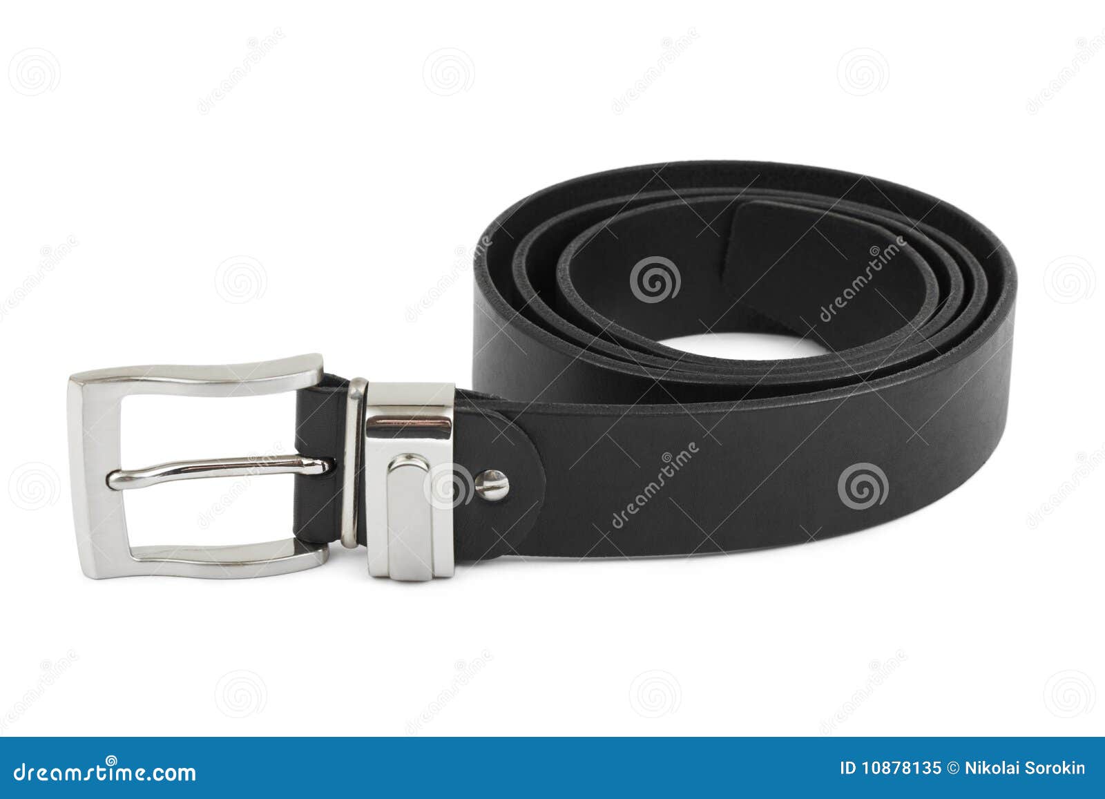 Black leather belt stock image. Image of personal, fastening - 10878135