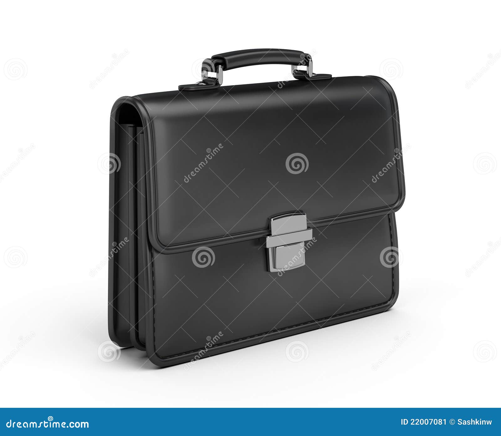Black leather briefcase stock illustration. Illustration of elegance ...