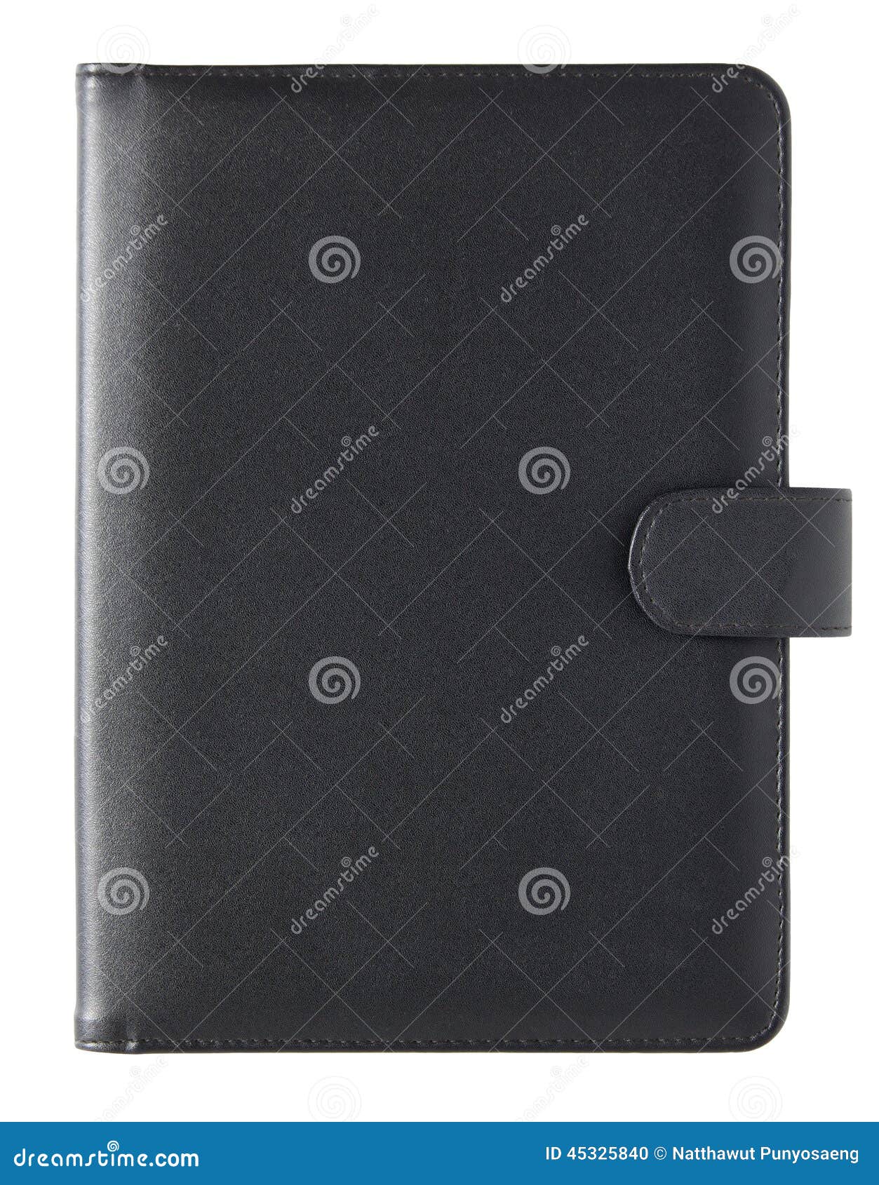 Black Leather Cover Book Isolated on White Stock Photo - Image of front ...