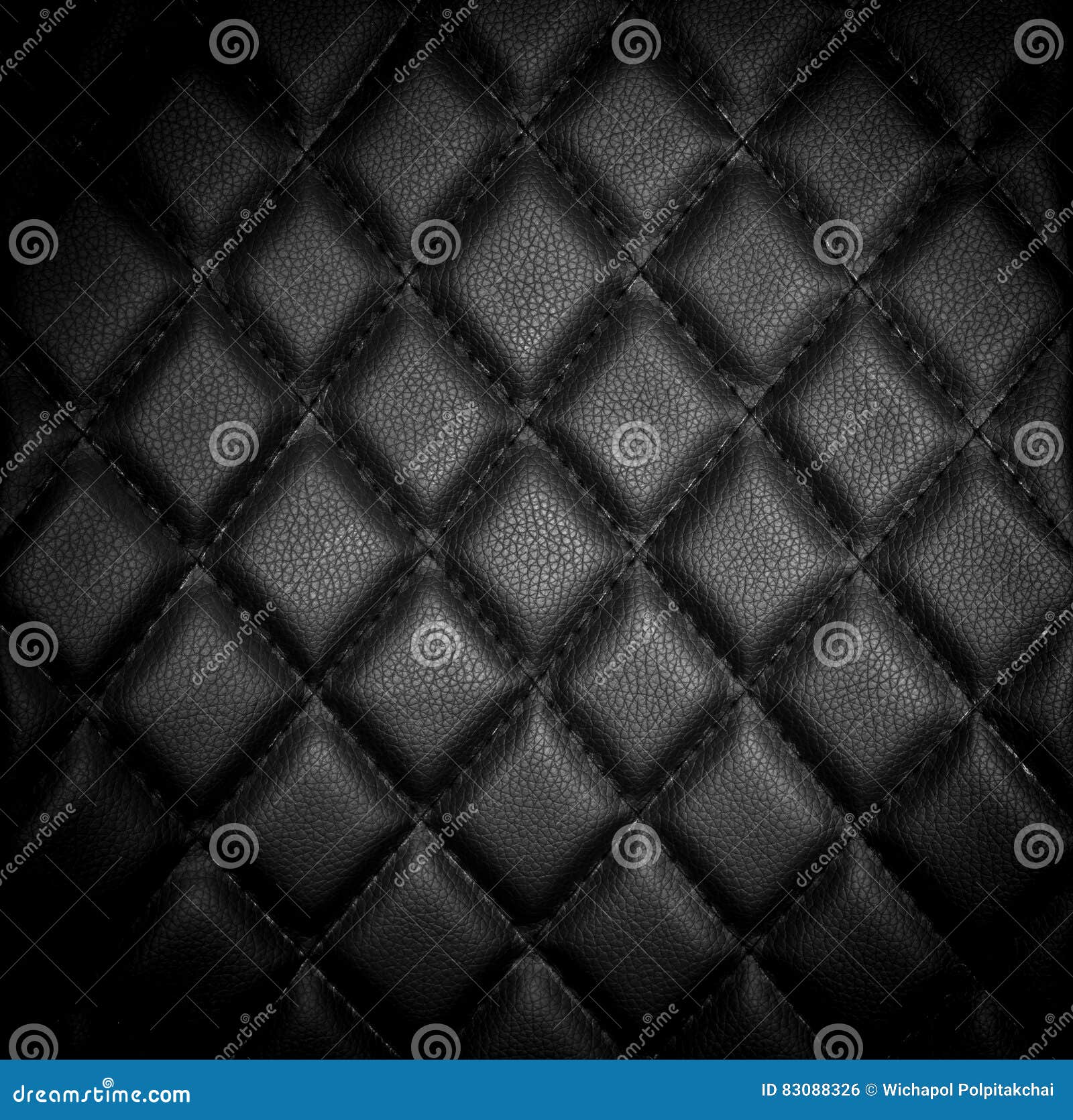 Black Leather Fabric Pattern Background Stock Photo - Image of detail ...