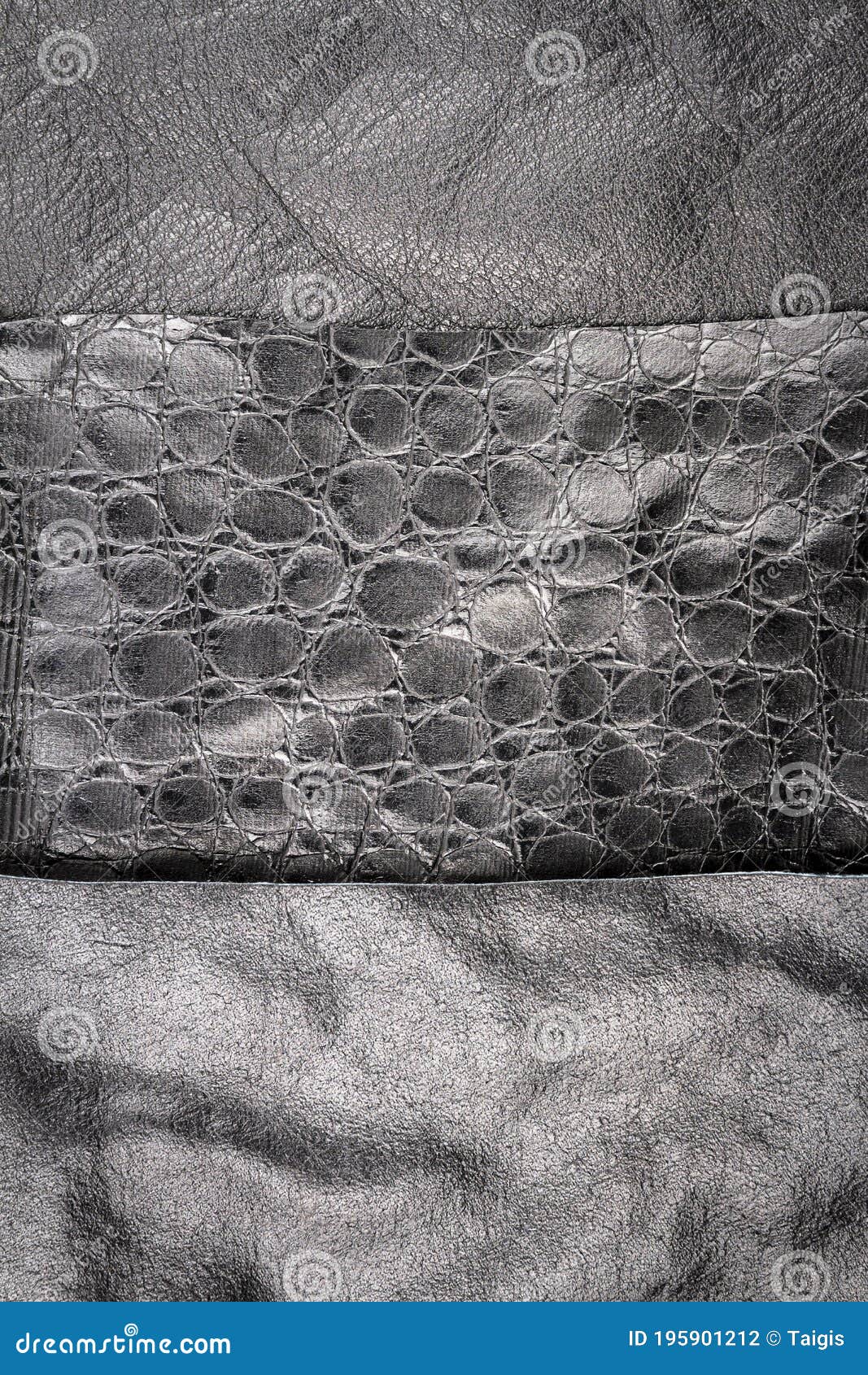 Black Leather And Fake Alligator Skin Textures Background Stock Photo ...