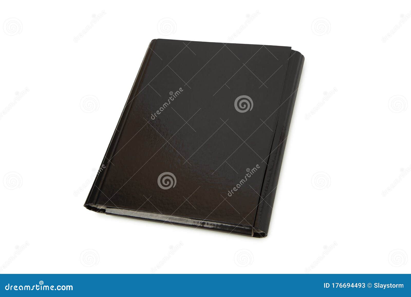 Black Leather Folder Isolated on White Stock Image - Image of design ...