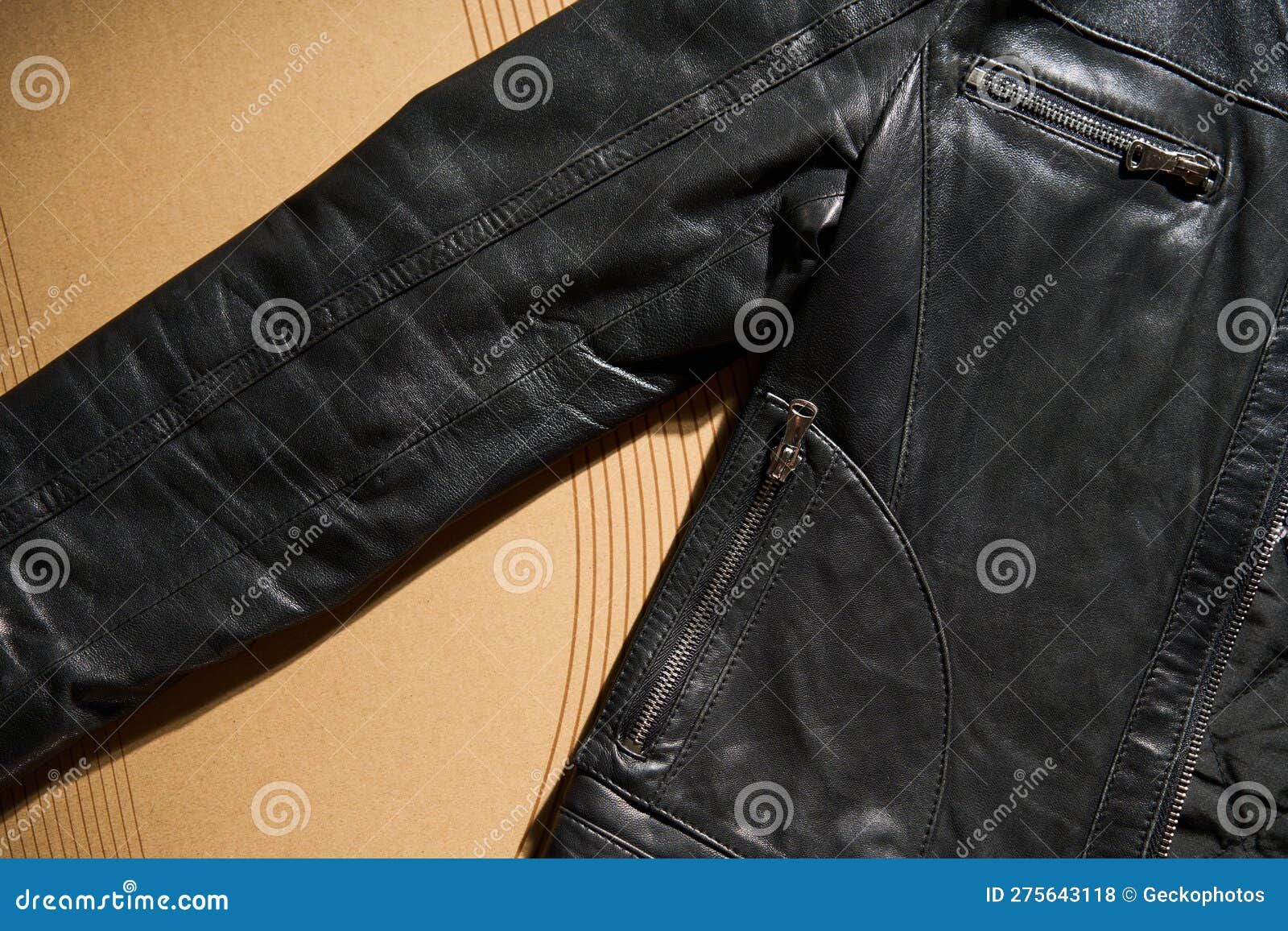 Black Leather Jacket Background Stock Photo - Image of leather ...