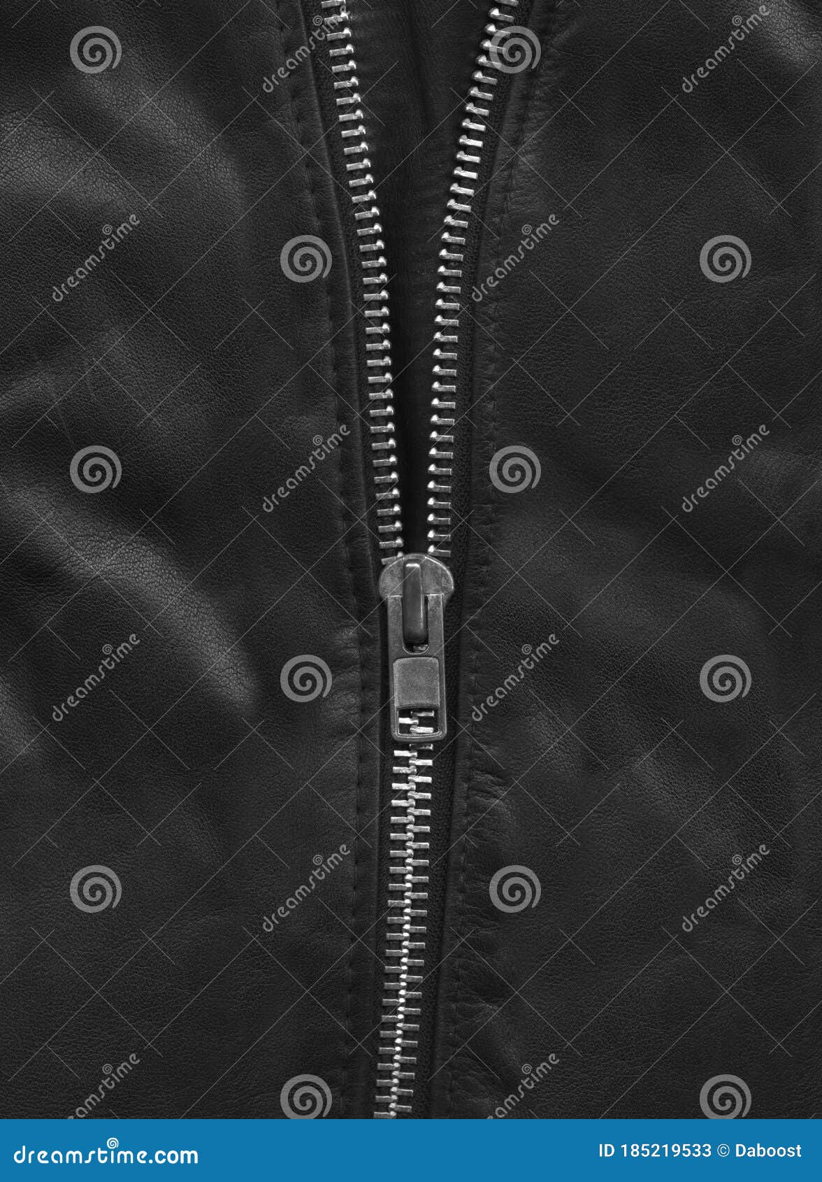 Black Leather Jacket Close-up Stock Image - Image of clothing, boutique ...