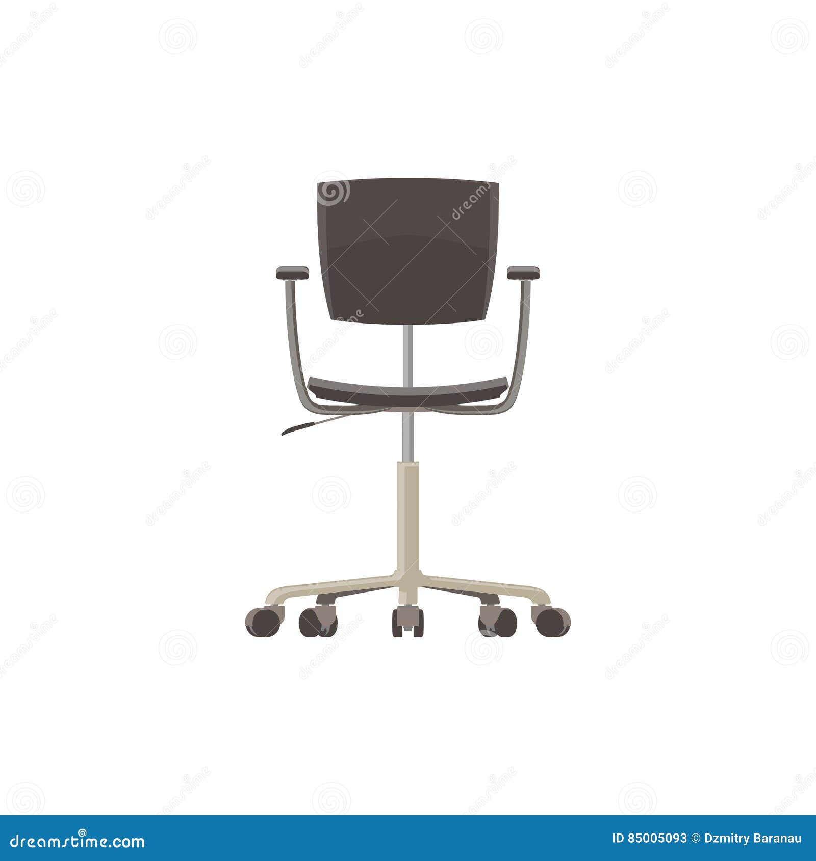 Black Leather Office Boss Chair Vector Stock Vector - Illustration of ...
