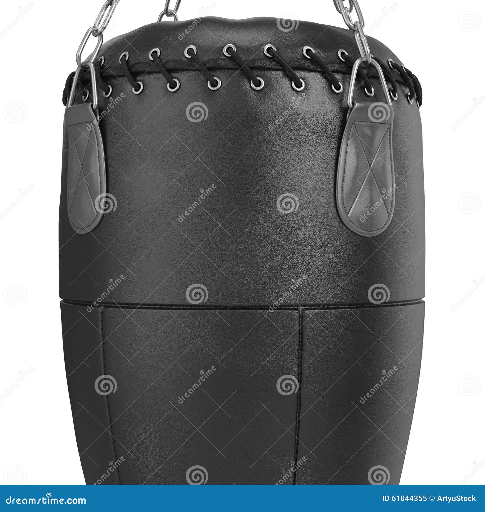 Black Leather Punching Bag, Close View. 3D Graphic Stock Illustration ...