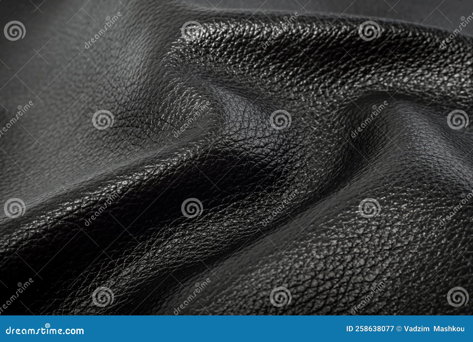 Black Leather Texture. Abstract Background of Dark Leather with Small ...