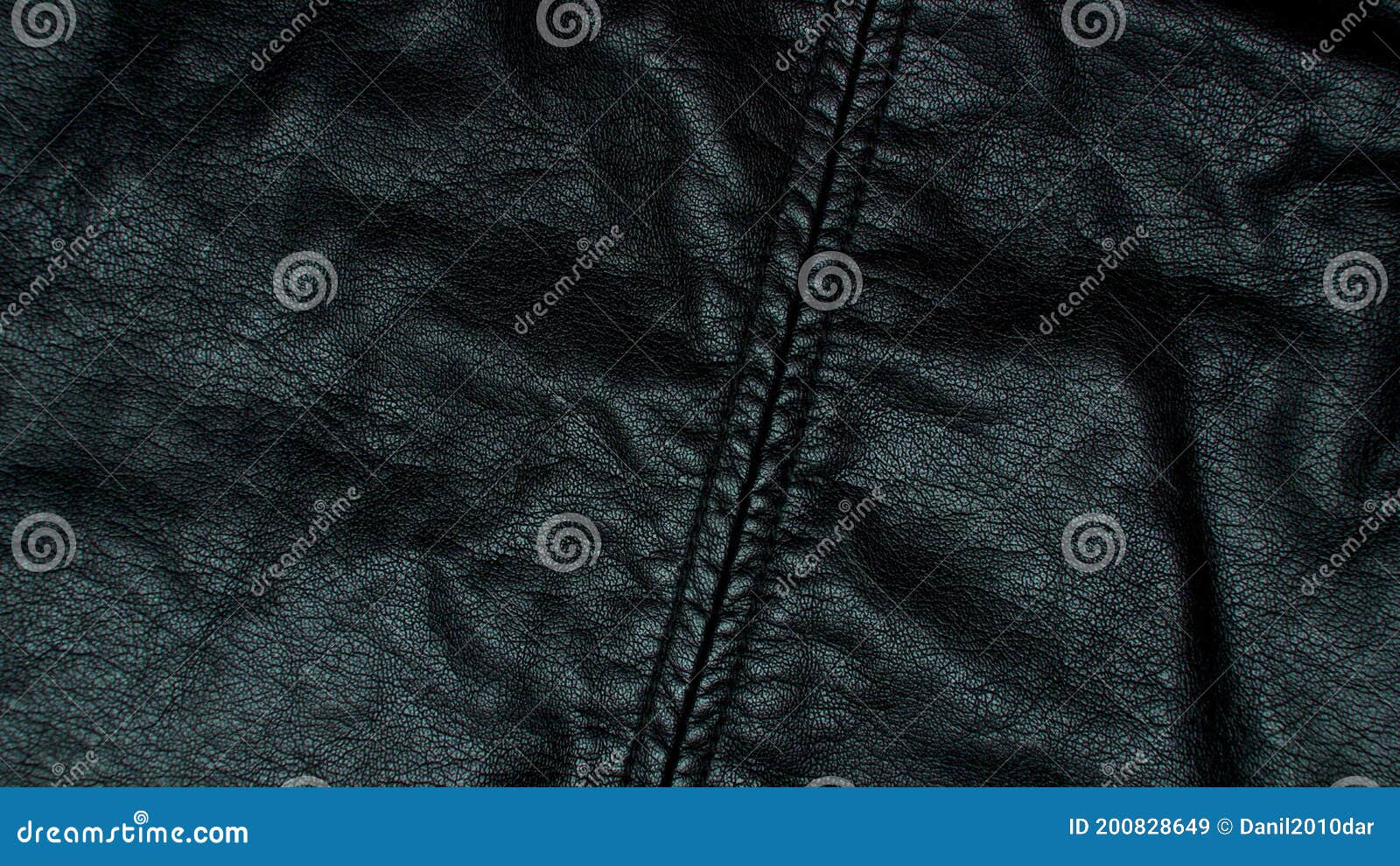 Black Leather Texture with Stitched Seam at the Bottom of the Leather ...