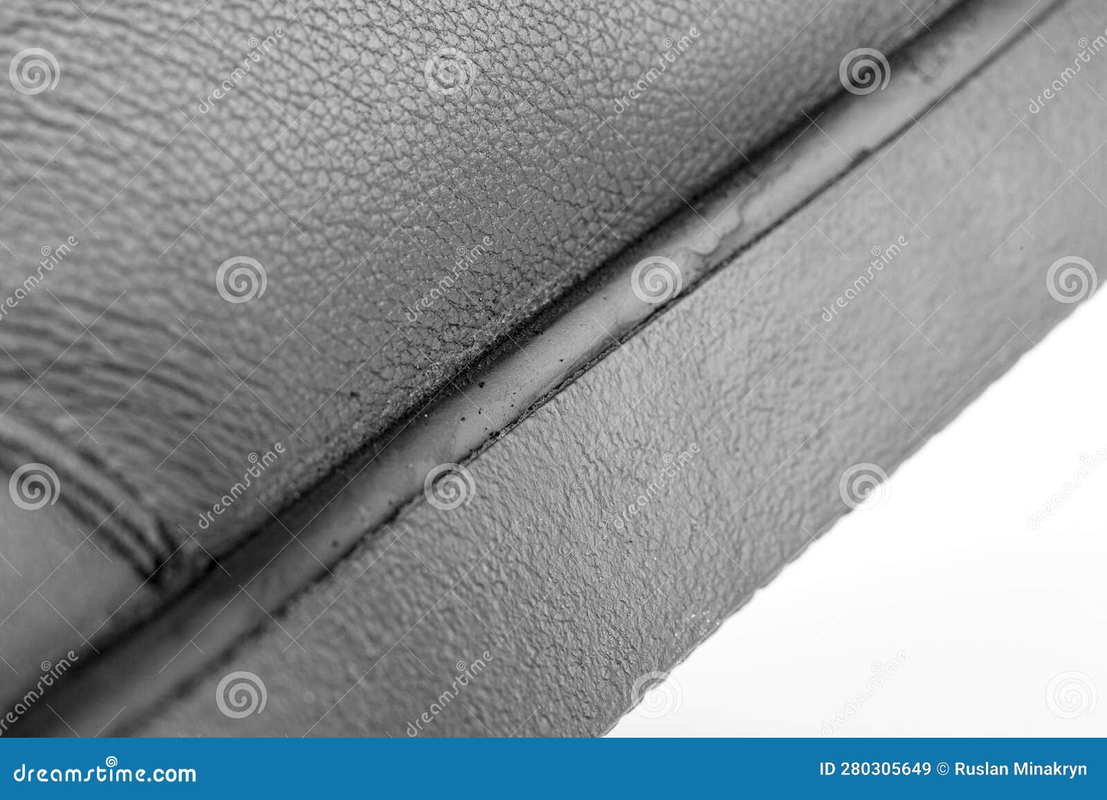 Black Leather Texture with Stitching Stock Image - Image of design ...