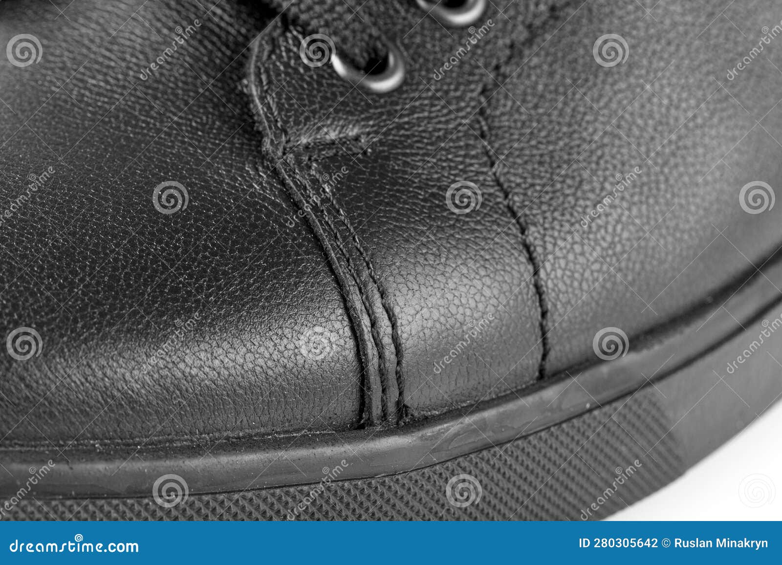 Black Leather Texture with Stitching Stock Photo - Image of nature ...