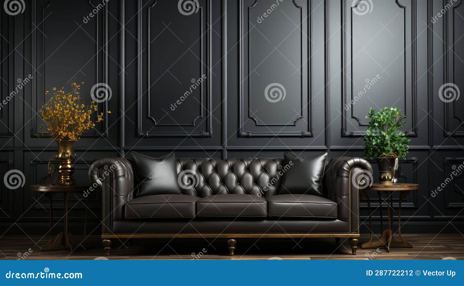 Tan Leather Tufted Ottoman: Minimalistic Design With Soft Gradients ...