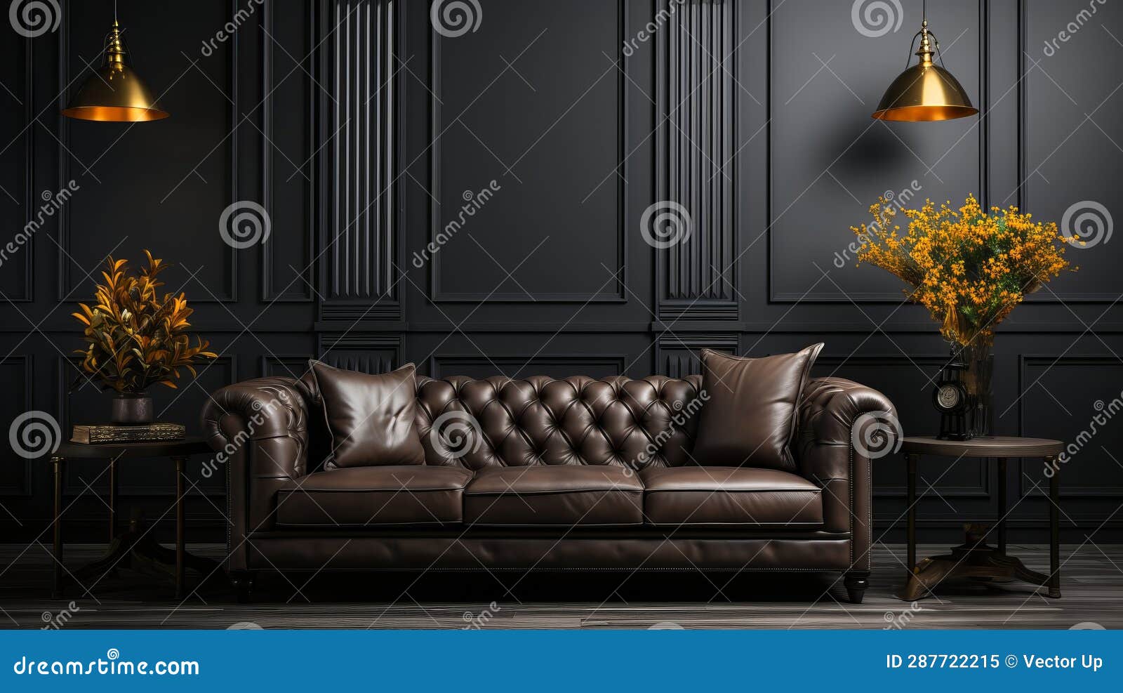 Tan Leather Tufted Ottoman: Minimalistic Design With Soft Gradients ...