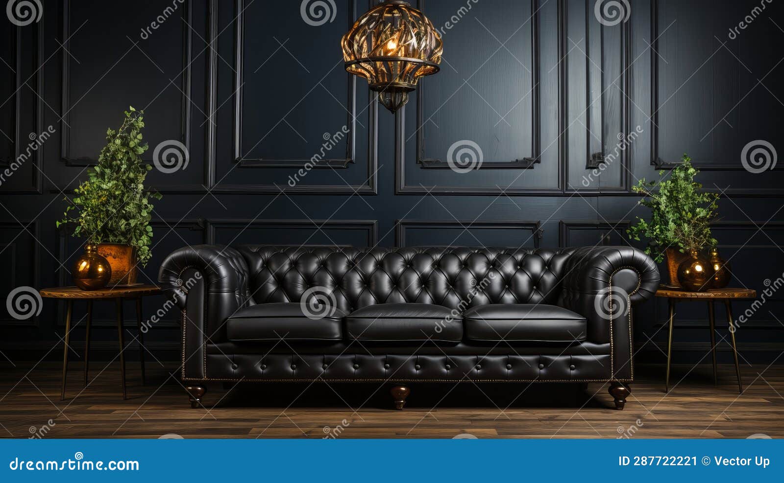 Tan Leather Tufted Ottoman: Minimalistic Design With Soft Gradients ...