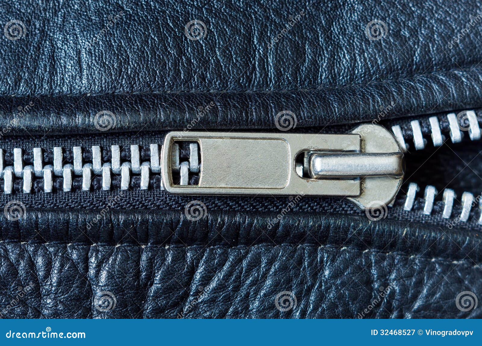 Black Leather and zip stock image. Image of hide, lock - 32468527
