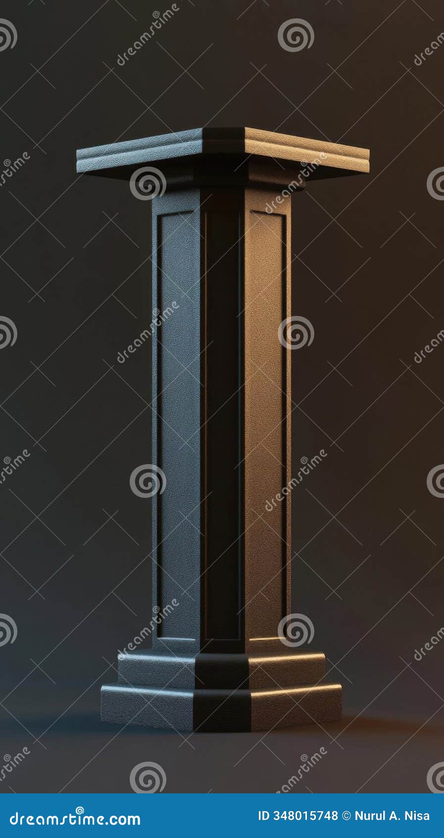 Black Lectern 3D Rendering, a Minimalist Stage for Powerful Words Stock ...