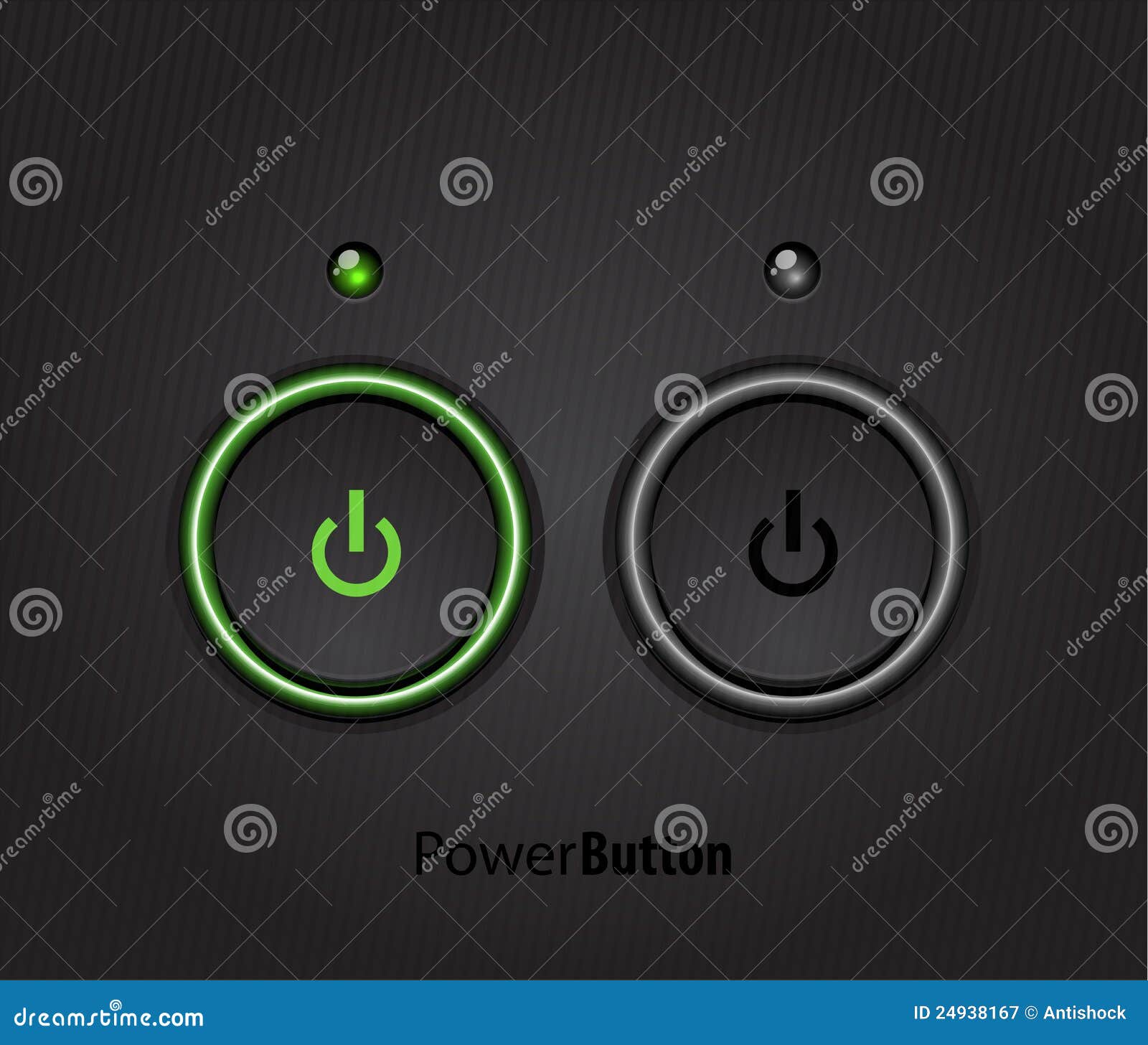 Black Power Button Wallpaper