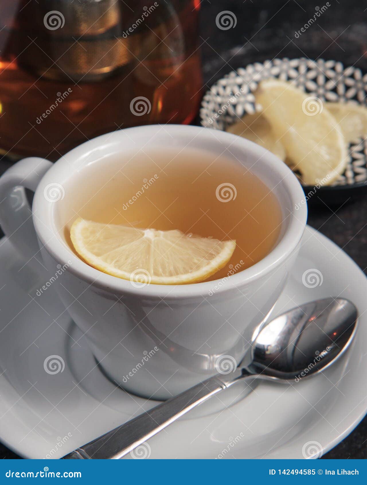 Black lemon tea. stock image. Image of gluten, composition - 142494585