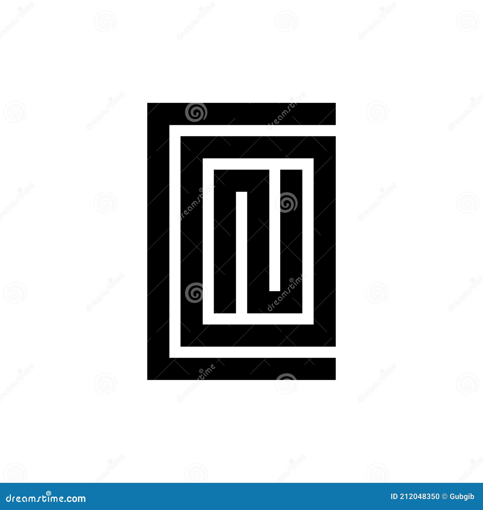 Black Letter CON NOC Initial Logo Icon Vector Illustration ...