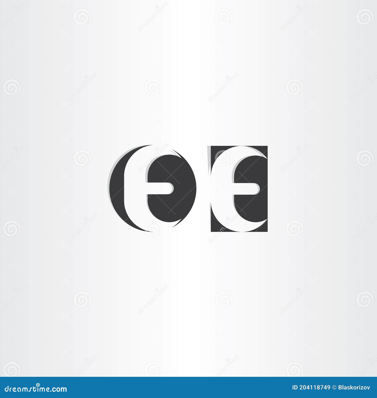 Black Letter E Icons Logotype Stock Vector - Illustration of template ...