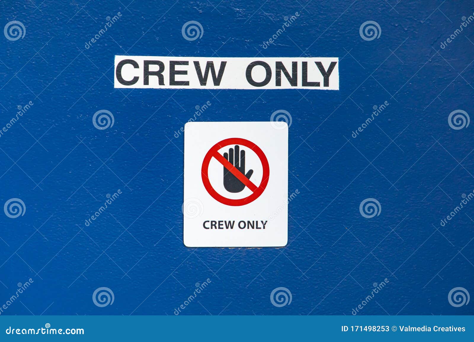 Crew Only Sign On A Boat Stock Photo | CartoonDealer.com #60984792