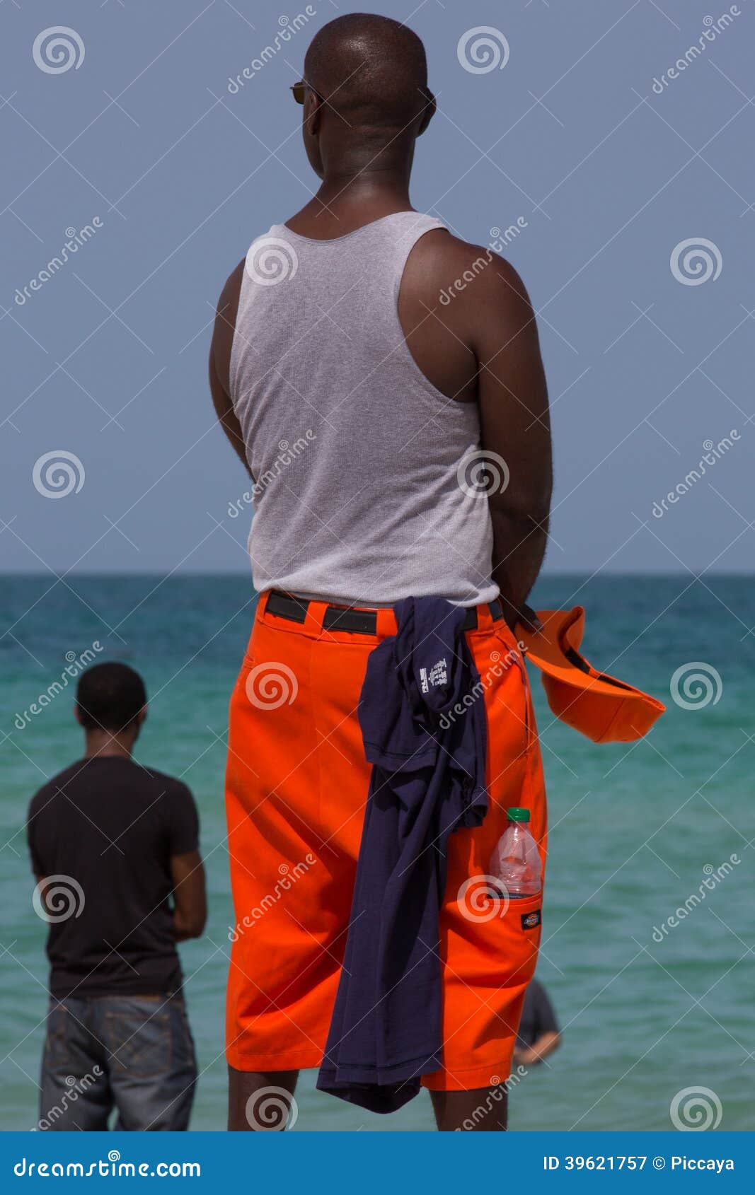 Black Life Guards Watching at the Sea Editorial Photography - Image of ...